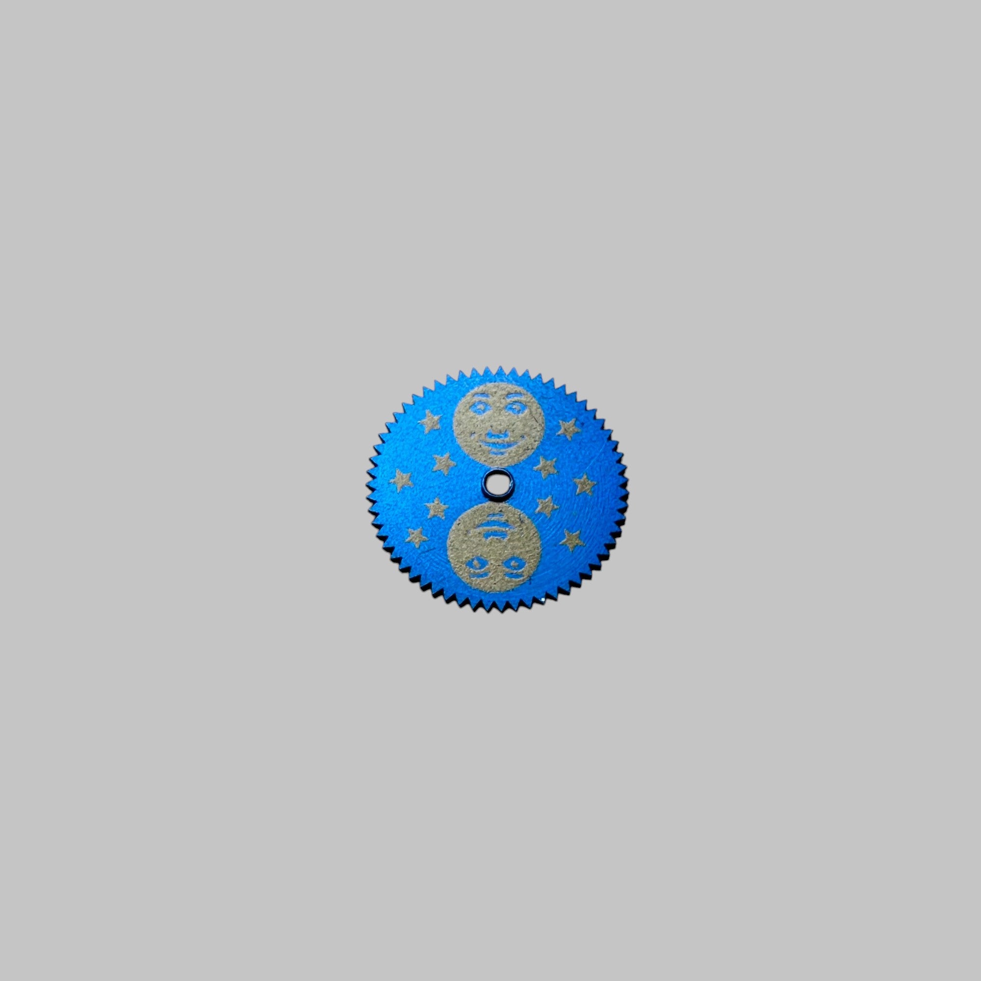 Omega Omega 321/Lemania 1883 moon phase disc deep blue with face
